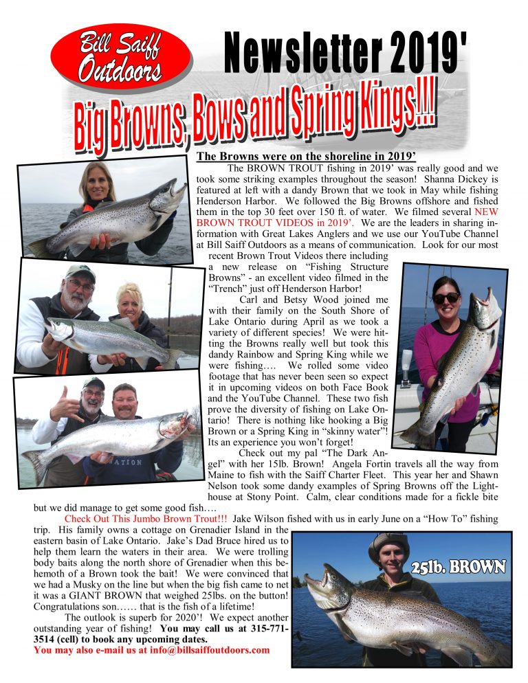 Hunting and Fishing Newsletter - Bill Saiff Outdoors